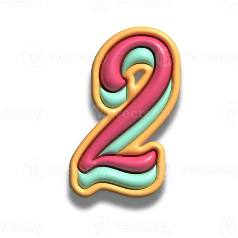 Number 2 Glossy 3d Font 22285990 Png Number 2 Glossy 3d Font 22285990 Png