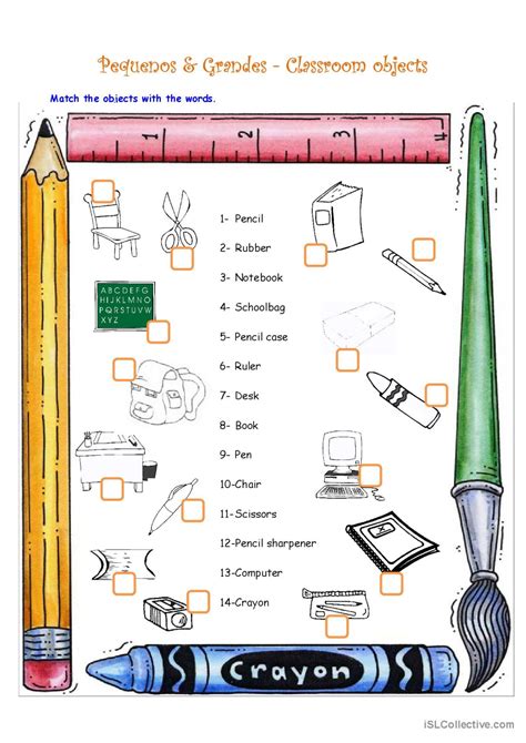 Classroom Objects English ESL Worksheets Pdf Doc Classroom Objects English ESL Worksheets Pdf Doc