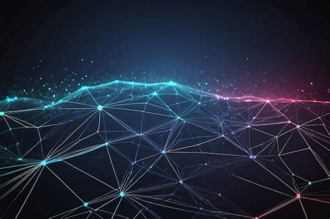 Grid Network Connection Abstract Node Background Stock Illustration