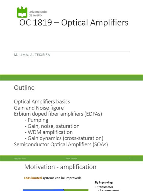 Optical Amplifiers Pdf Wavelength Division Multiplexing Optical Devices