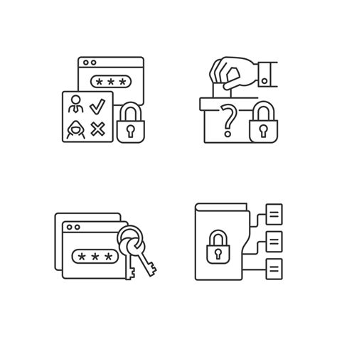 Data Sensitivity Linear Icons Set 3562963 Vector Art At Vecteezy