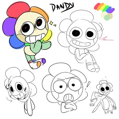 Official Dandys World Concept Art Dandy Concept Art Cute Drawings