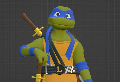 Leonardo Tmnt 3d Model By Summerforce