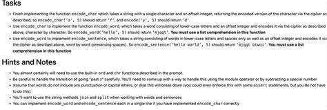solved finish implementing the function encodechar which takes a