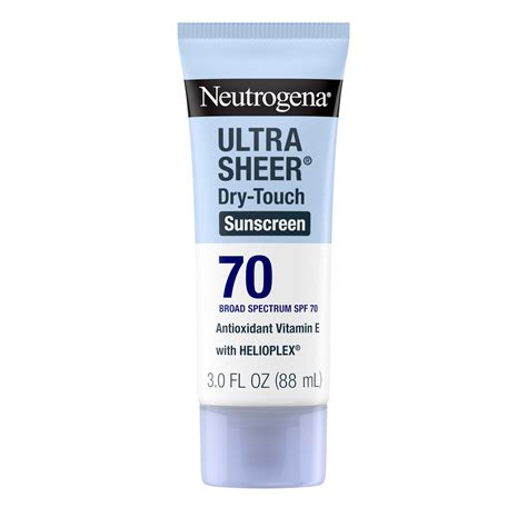 Neutrogena Ultra Sheer Dry Touch Sunscreen Lotion Spf 70 Broad Spectrum Water Resistant 80 Min