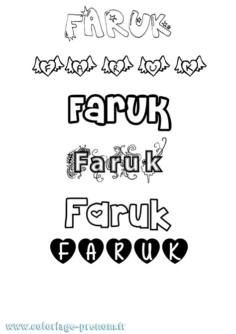 Coloriage Du Prénom Faruk à Imprimer Ou Télécharger Facilement