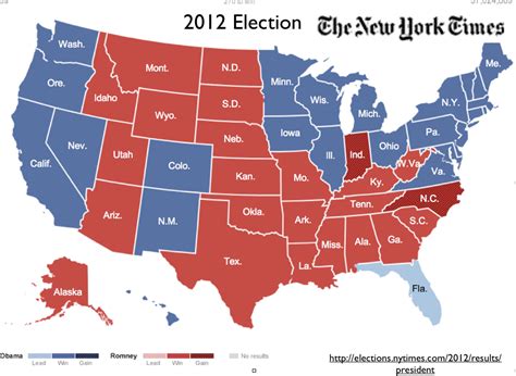 Us Map Of 2012 Election
