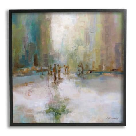 Stupell Industries Impressionist Cityscape Abstract People Street