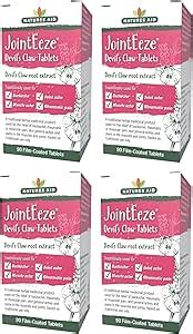 Natures Aid Jointeeze 300mg Equivalent 1050 1500mg Of Devils Claw Root