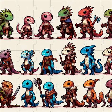 Fantasy Enemy Sprites For Game Design Dall·e Prompt Promptbase