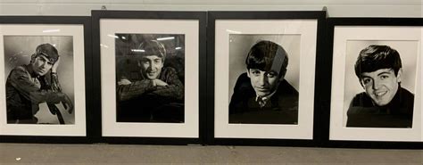 Set 4 Dezo Hoffman The Beatles Photographs Auction
