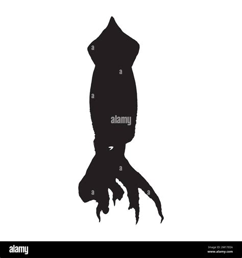 Vector Illustration Of Cuttlefish Silhouette Stock Vector Image And Art