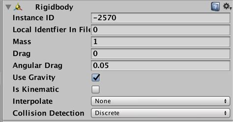Unity Not Able To Find The Constraints Option In The Rigidbody