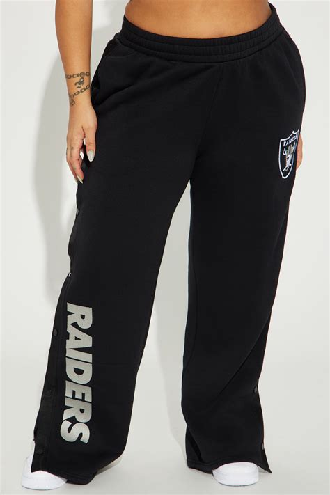 Raiders Snap Button Pants Black Fashion Nova