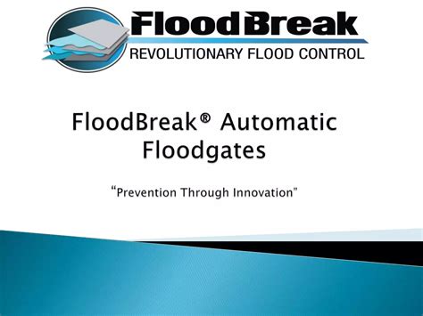 Active Vs Passive Mitigation Floodbreak® Ppt
