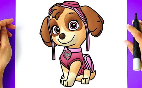 How To Draw Skye From Paw Patrol Step Coloring Page