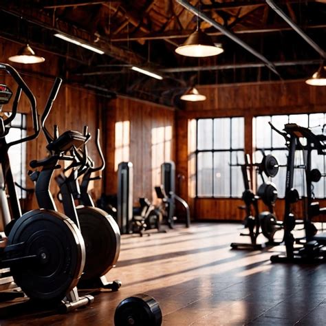 Premium Photo Gym Gymnasium Exercise Room With Workout Fitness Equipment