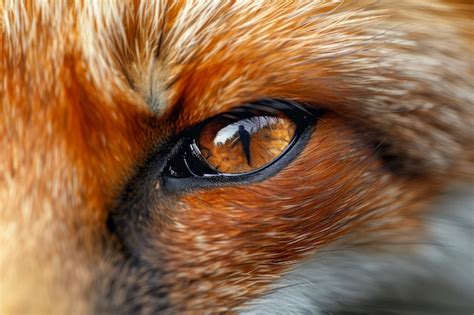 Premium Photo Closeup Of A Red Fox Eye Intense Gaze Captured In