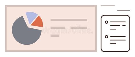 Data Visualization With Pie Chart And Text List For Analytics And