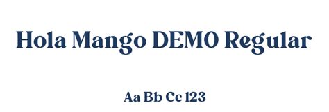 Hola Mango Demo Regular Font Free Download Ttfotf
