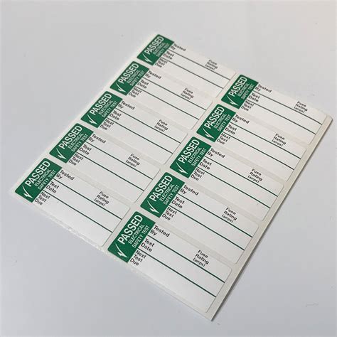 Pat Testing Labels Template Parahyena