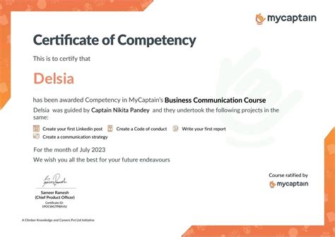 Certificationachieved Delsia R