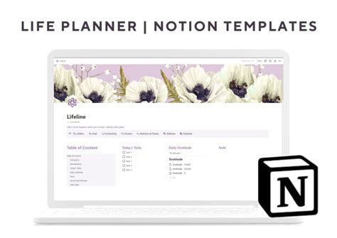provide you with aesthetic notion life planner a custom notion