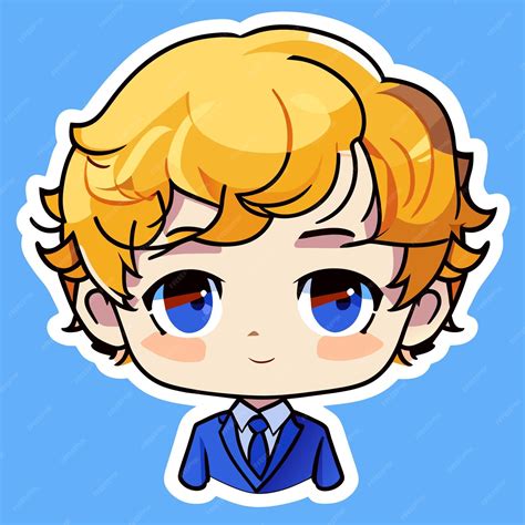 Premium Vector Cute Chibi Boy Hand Drawn Cartoon Sticker Icon Concept