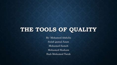 Seven Basics Tools Of Quality By Sn Panigrahi Ppt