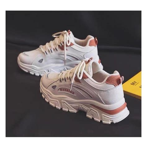 Warrior Thick Sole Height Increasing Dad Shoes Whiteorange Anto Sports