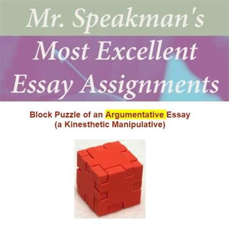 Free Sample Argumentative Essay Block Puzzle Manipulative Tpt