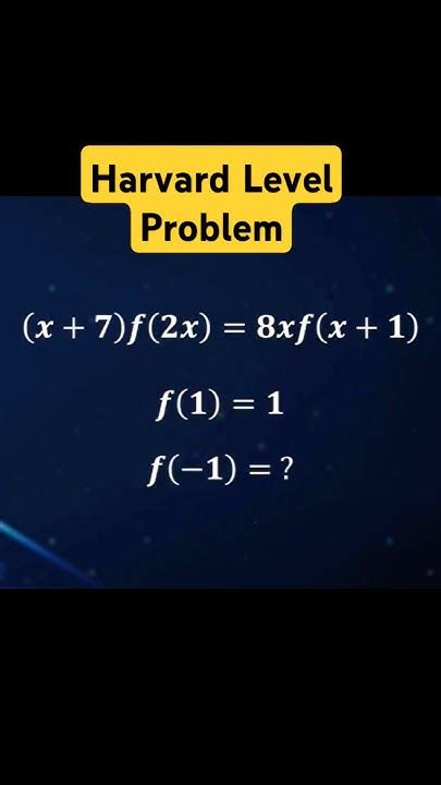 Harvard Level Problem Solve Hard Equation In Clever Way Maths Mathematics Calculus Youtube