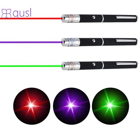 Laser Pointer Pen Aaa Batteries Powerful Green Red Purple Blue Light Beam Presentation Clicker