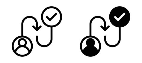 Customer Journey Icon Collection Line And Flat Style Modern Concept Outline Style Black Color