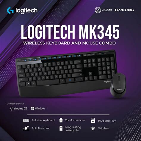 Logitech Mk235 Mk295 Mk345 Mk346p Durable Wireless Keyboard And Mouse