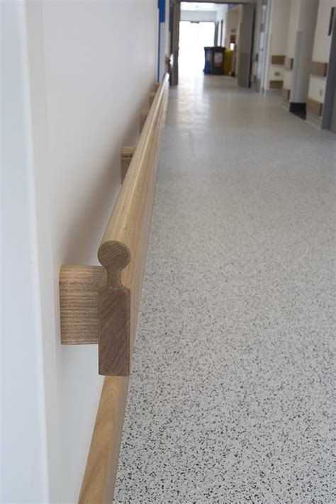 Hospital Interior With Elegant Stair Railing Design Ramp Design For