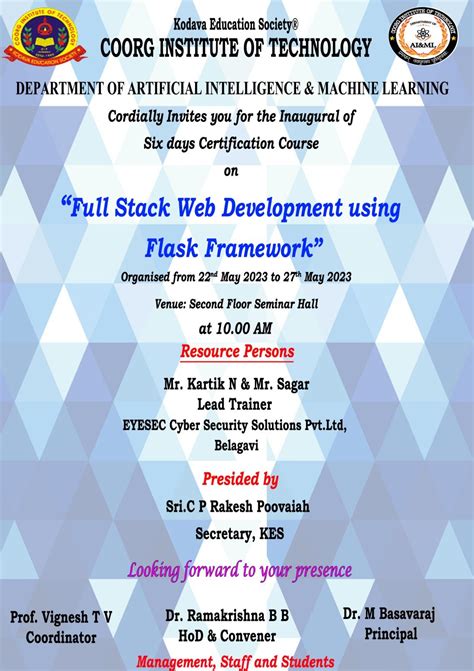 Six Days Certification Course On Full Stack Web Development Using