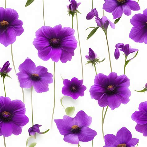 Premium Psd Purple Flowers On A White Background