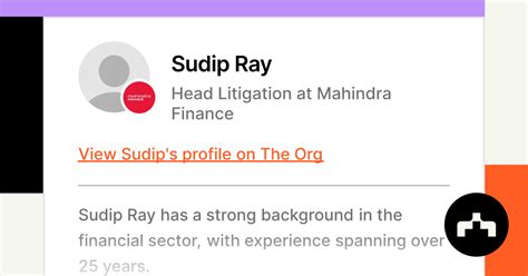 Sudip Ray Head Litigation At Mahindra Finance The Org