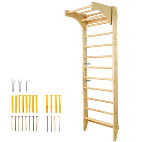 Wooden Swedish Ladderstall Bars Set For Physical Therapy And Gymnastics