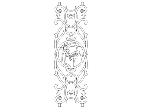 Wooden Railing Block Design Cad Drawing Details Dwg File