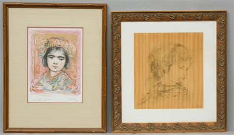 Sold At Auction Edna Hibel Edna Hibel Plotkin Two Works