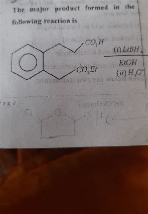 The Major Product Formed In The Following Reaction Is I Mathrm Libh