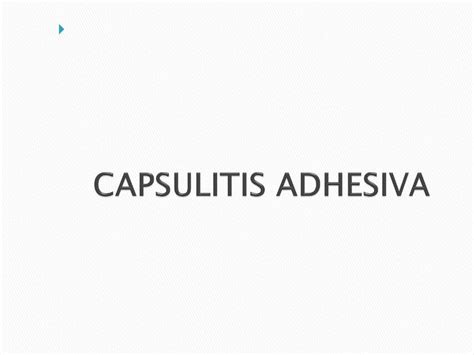 Capsulitis Adhesiva Jezabell Sanchez Udocz