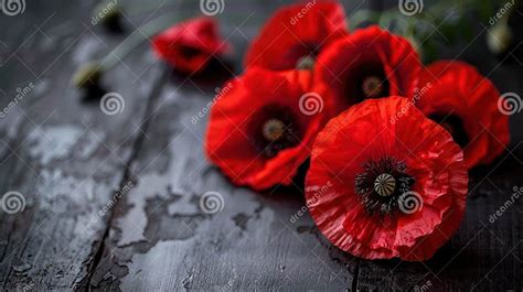 Poppies Of Remembrance Commemorating Memorial Day And Remembrance Sunday With A Vibrant Display