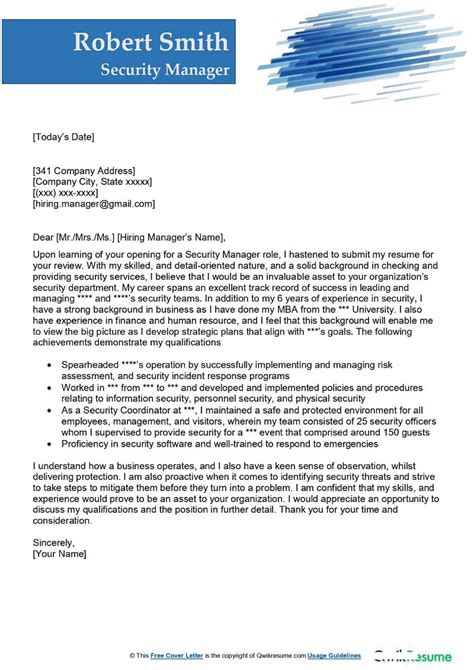Examples Of Security Job Application Letter At Eddie Avila Blog