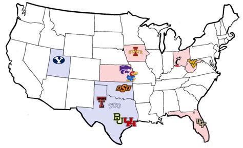 Big 12 Conference Map