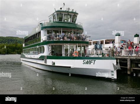 A View Of The Mv Swift Passenger Vessel At The Jetty Bowness On
