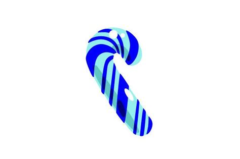 Blue Candy Cane Svg Cut File By Creative Fabrica Crafts · Creative Fabrica