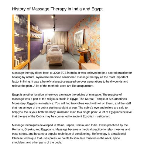 History Of Massage Therapy In India Egyptyxrorpdfpdf Docdroid